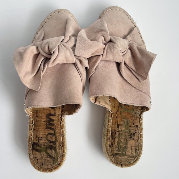Sam Edelman | Shoes | Sam Edelman Lydia Bow Espadrille Mules Pink ...